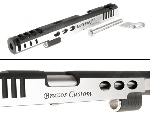 Airsoft Surgeon Two-Tone CNC BRAZOS Custom Slide & Compensator Set ...