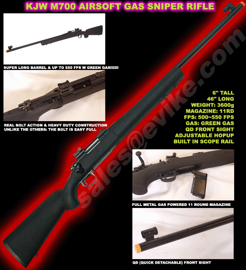 KJW M700 Gas Powered Sniper Rifle | Popular Airsoft: Welcome To The ...