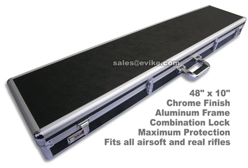 Matrix 48" Shooting Expert Aluminum Chrome Double Rifle/Shotgun Case ...