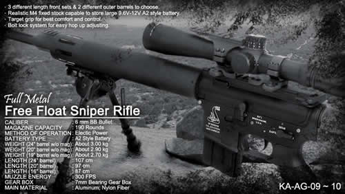 Product Update: New M4 AEG- Free Float Sniper Rifle | Popular Airsoft ...
