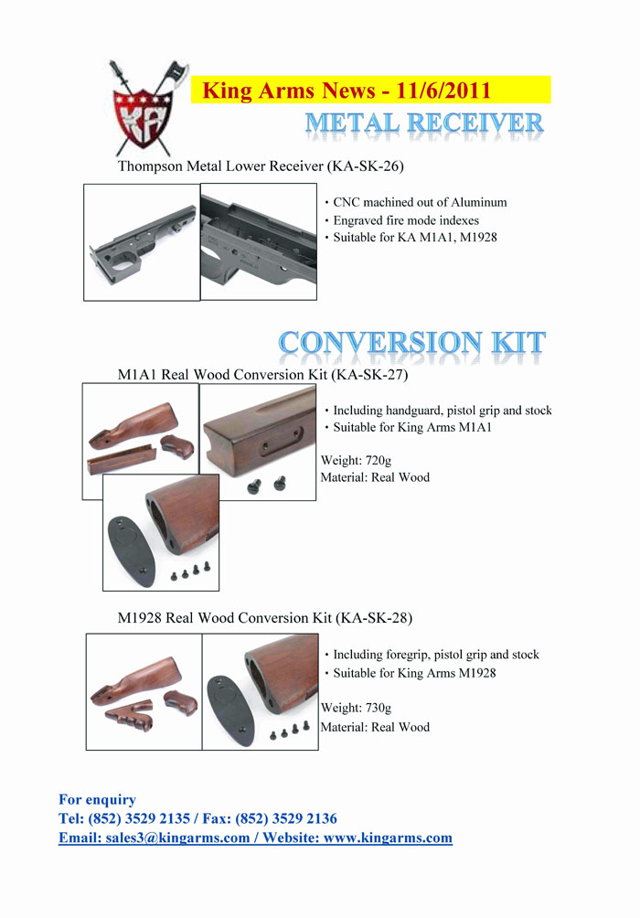 King Arms Thompson Conversion Kits | Popular Airsoft: Welcome To The ...