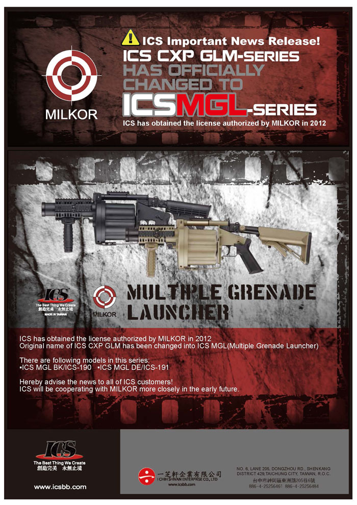 ICS Gets Milkor Licence For MGL-Series | Popular Airsoft: Welcome To ...