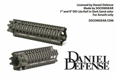 SOCOM Gear Daniel Defense 7" , 9" Lite rails in Dark Sand and MadBull ...