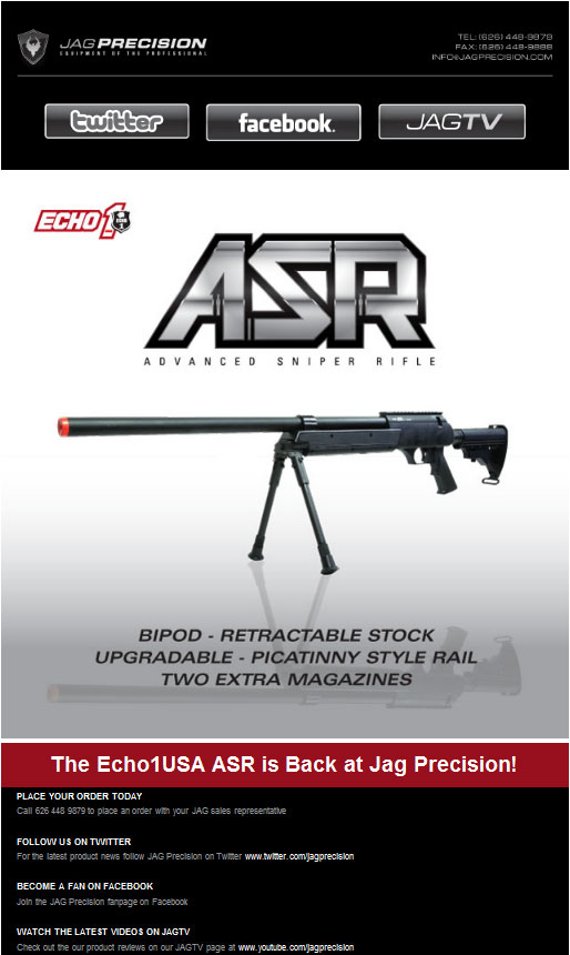 Echo1 ASR Back At Jag Precision | Popular Airsoft: Welcome To The ...