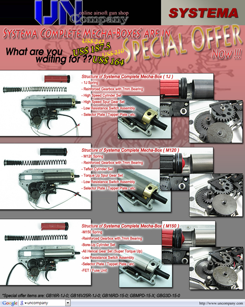 UN Company Systema Mech-Boxes Special Offers | Popular Airsoft: Welcome ...