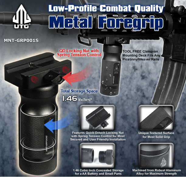 UTG Low-Pro Combat Quality Metal Foregrip | Popular Airsoft: Welcome To ...