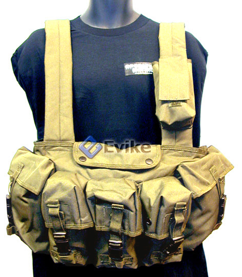 Condor Tactical Desert Tan Seven Pocket Chest Rig | Popular Airsoft ...