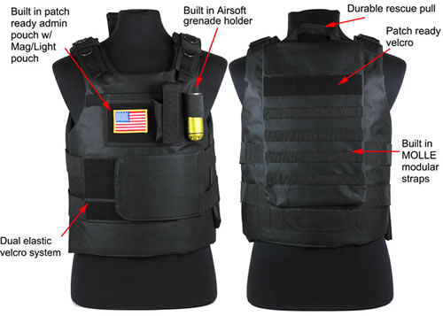 Navy Seal Light Fighter Tactical PT Body Armor | Popular Airsoft ...