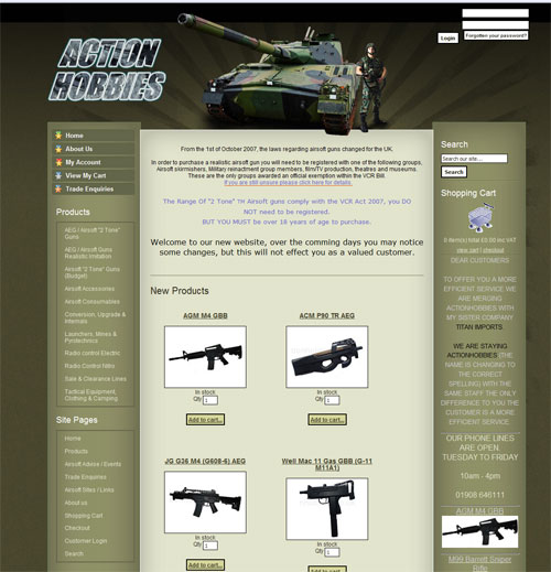 Action Hobbys (now Action Hobbies) sports a new website look | Popular ...