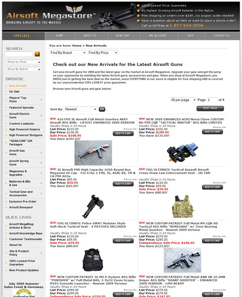 New site look and product arrivals at Airsoft Megastore | Popular ...