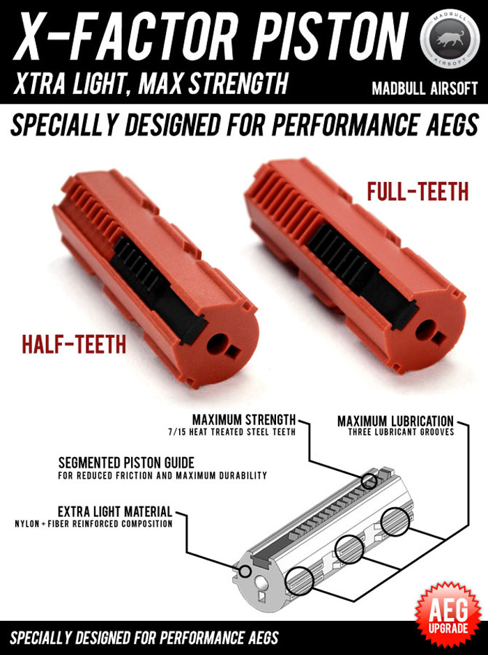 MadBull Airsoft X-Factor Pistons Released | Popular Airsoft: Welcome To ...
