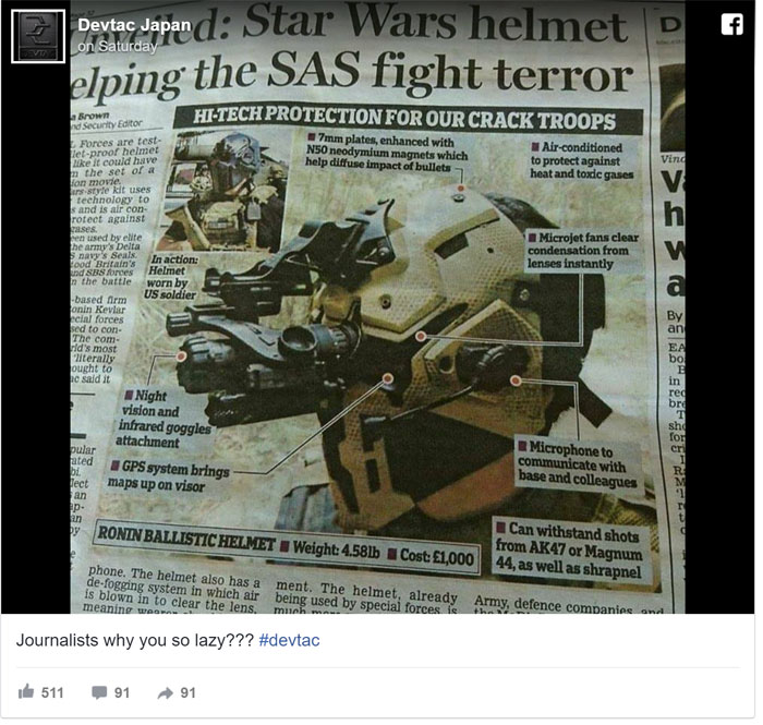 The Devtac Ronin Level IIIA Mask Is Now Being Tested By The SAS ...