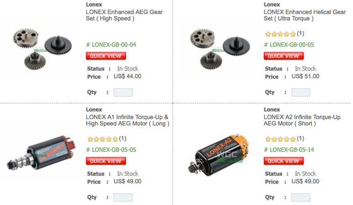 Lonex Upgrade Parts At WGC Shop | Popular Airsoft: Welcome To The Airsoft World