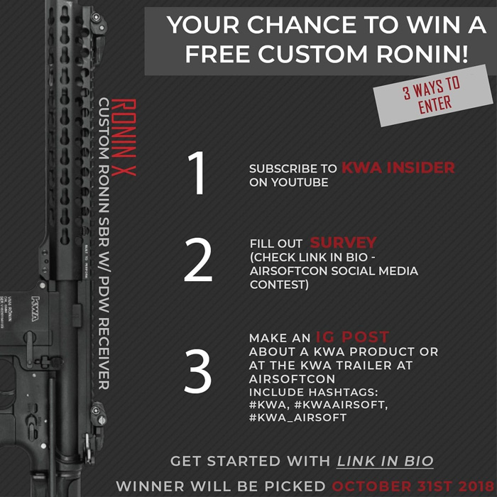 Win A Custom Ronin From KWA | Popular Airsoft: Welcome To The Airsoft World