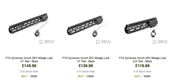 PTS ZEV Wedge Locks At Land Warrior Airsoft | Popular Airsoft: Welcome ...