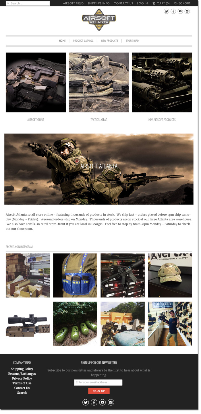 Airsoft Atlanta Reveals New Website Look | Popular Airsoft: Welcome To ...