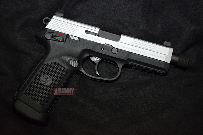 Bunny Custom Stainless FNX-45 Tactical Pistol | Popular Airsoft