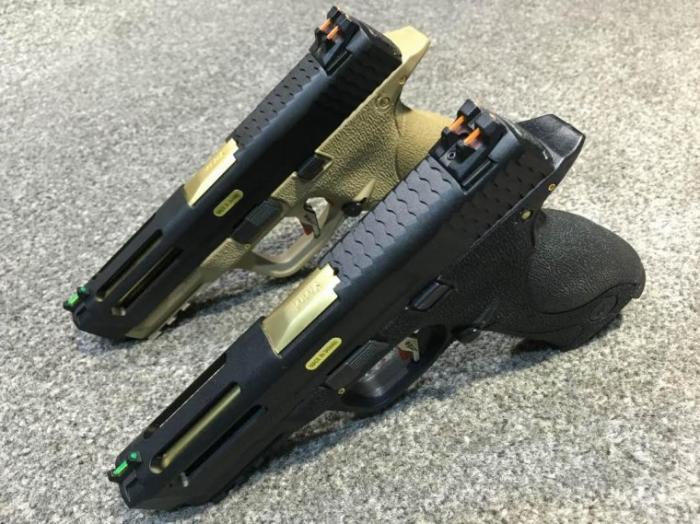 WE Airsoft M&P GBB Pistol Black/DE | Popular Airsoft