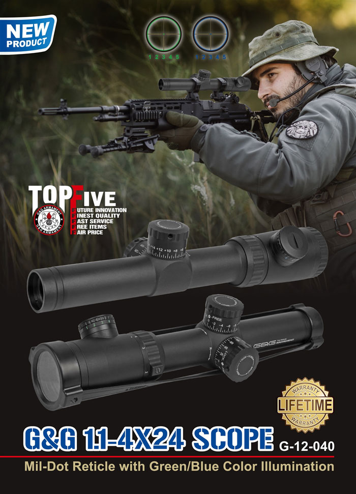 New G&G Armament 1.1-4x24 Variable Scope | Popular Airsoft: Welcome To ...