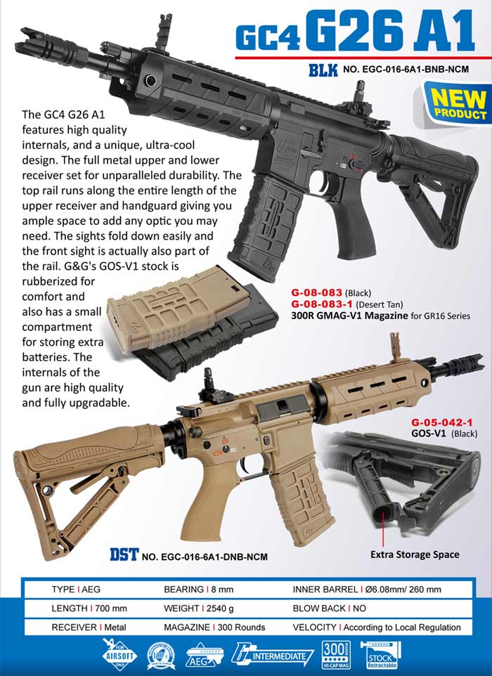 G&G GC4 G26 A1 AEG Released | Popular Airsoft: Welcome To The Airsoft World