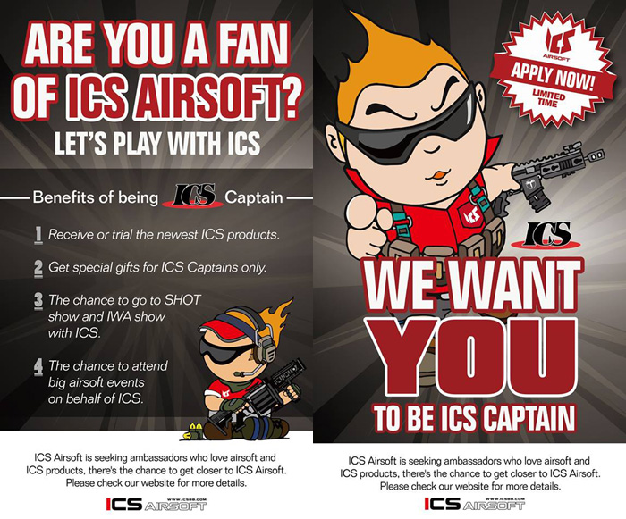 ICS Is Looking for Brand Ambassadors | Popular Airsoft: Welcome To The ...