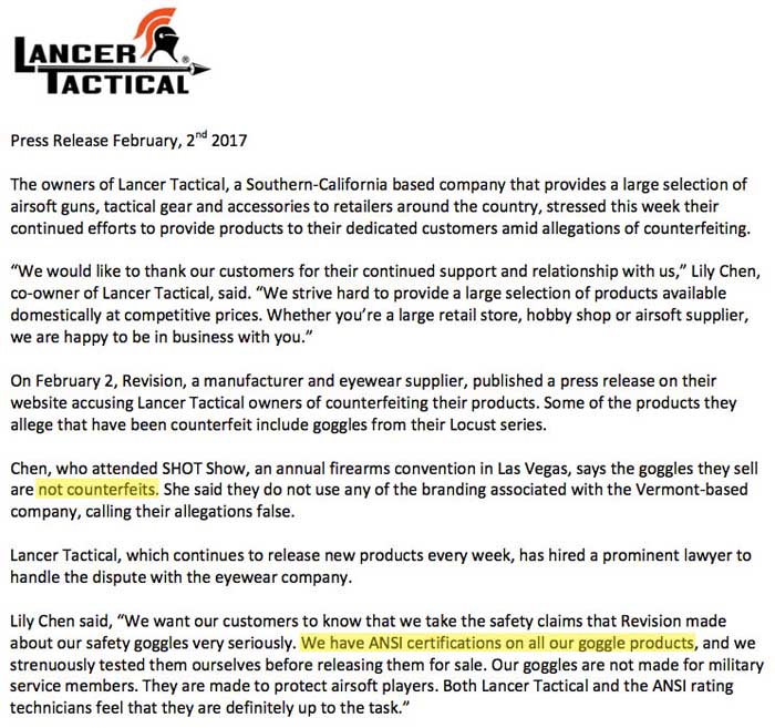 Team Blacksheep: Lancer Tactical Press Release | Popular Airsoft ...