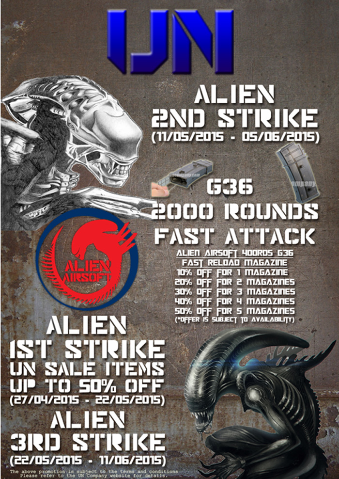 UNC Alien Airsoft 2nd Strike & New Items | Popular Airsoft: Welcome To ...