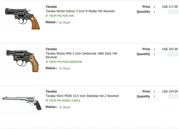 WGC Shop Tanaka Works Classic Revolvers | Popular Airsoft: Welcome To ...