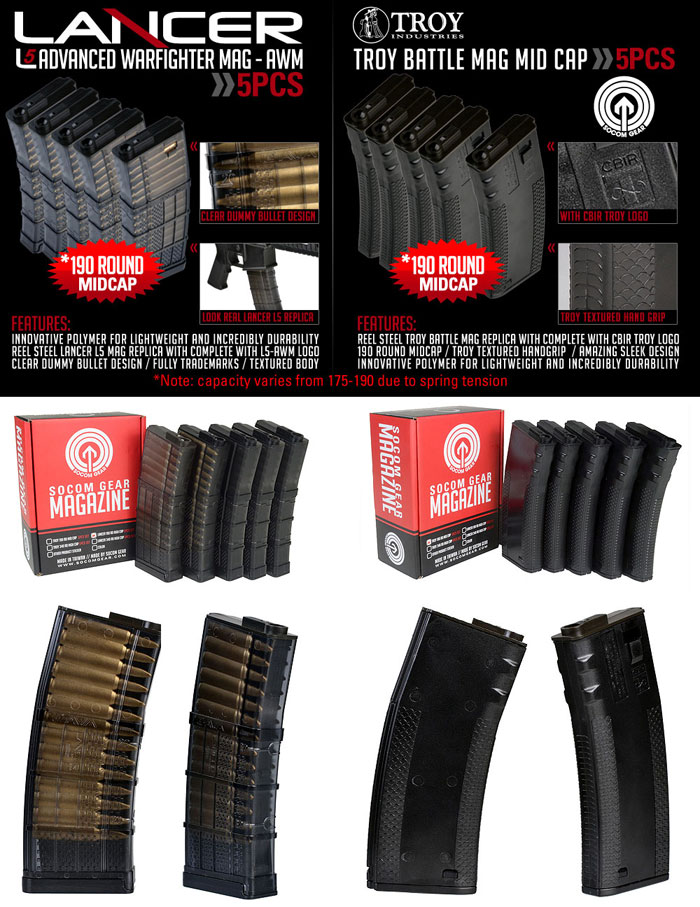 Lancer L5 & Troy Battle Mag Midcaps Released | Popular Airsoft: Welcome ...