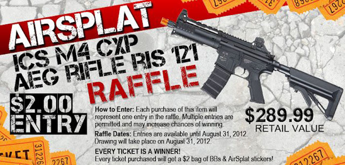 AirSplat.com ICS Airsoft AEG Rifle Raffle | Popular Airsoft: Welcome To ...