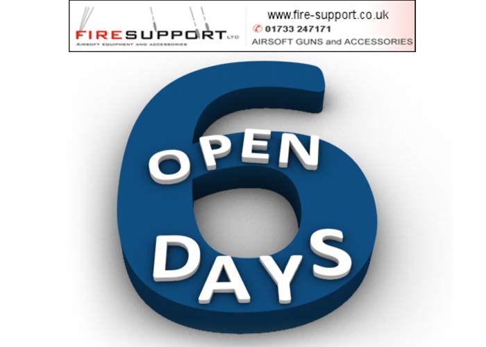 Firesupport Now Open 6 Days A Week | Popular Airsoft