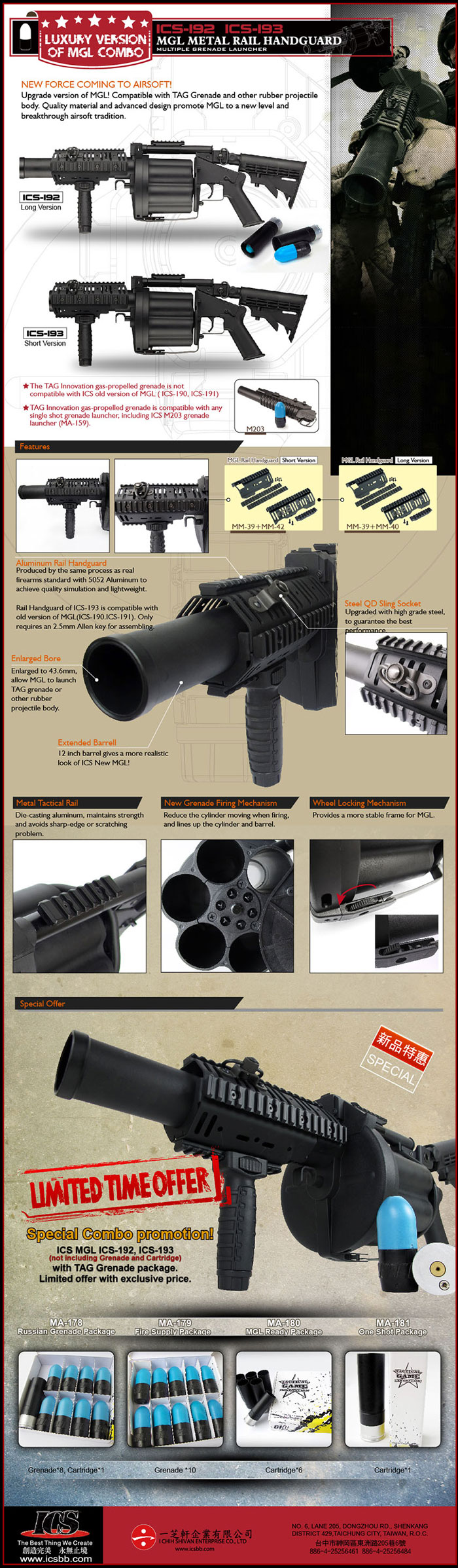ICS MGL & TAG Grenade Combo Offer | Popular Airsoft: Welcome To The ...