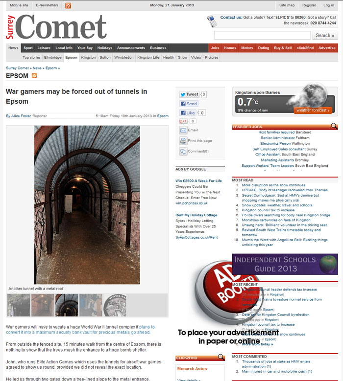 Elite Action Games Epsom May Close | Popular Airsoft: Welcome To The ...