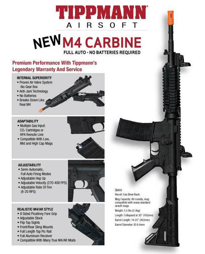 More On The Tippmann Airsoft M4 | Popular Airsoft: Welcome To The ...