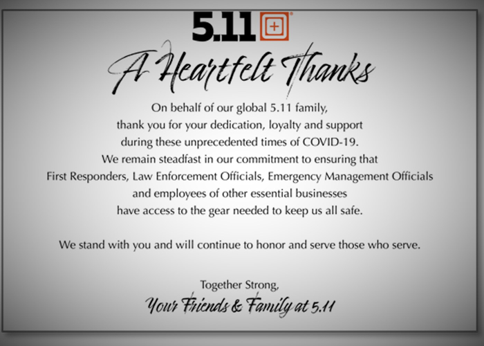 A Thank You To Frontline Heroes From 5.11 | Popular Airsoft: Welcome To ...