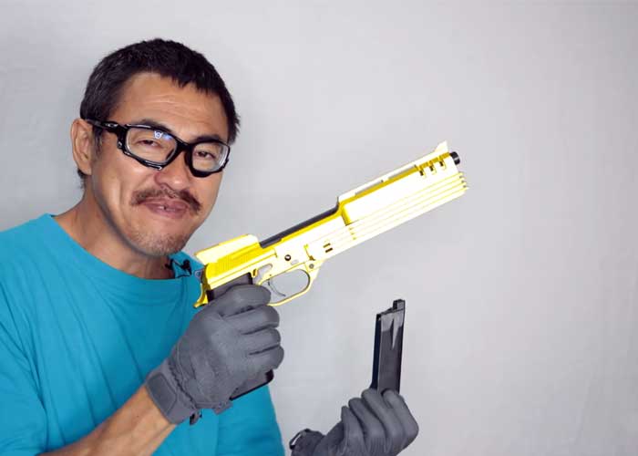 KSC M93R Auto 9 GBB Pistol In Gold | Popular Airsoft: Welcome To The ...