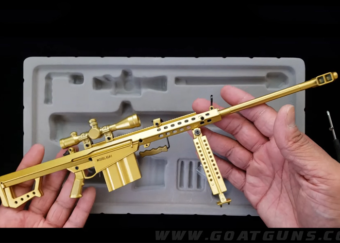 Goat Guns 1:3 Scale Gold Barrett M82A1 .50cal | Popular Airsoft ...
