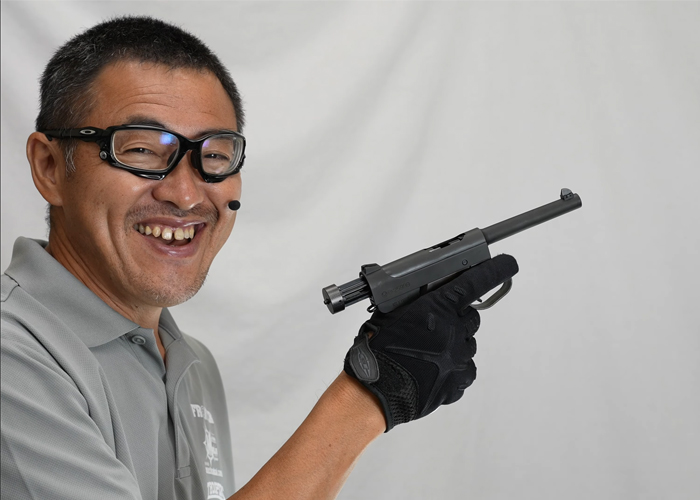 Mach Sakai With The Marushin Nambu 14 Late Model GBB Pistol | Popular ...