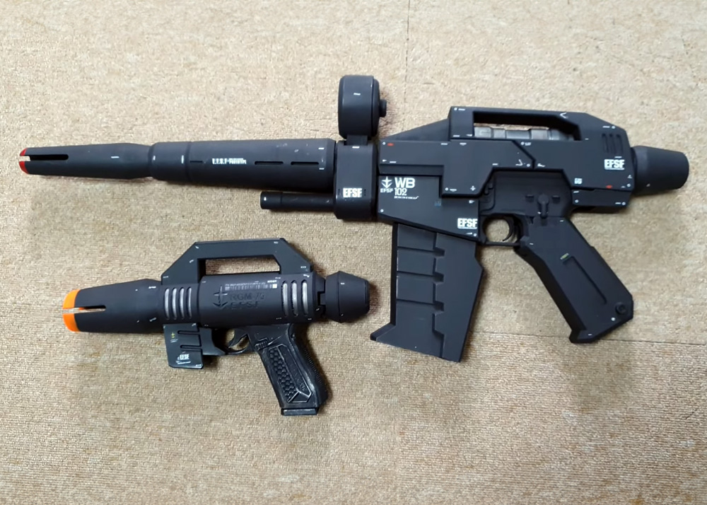 AAP-01 Beam Rifle & Zaku Machine Gun Custom Gas Blowbacks | Popular ...