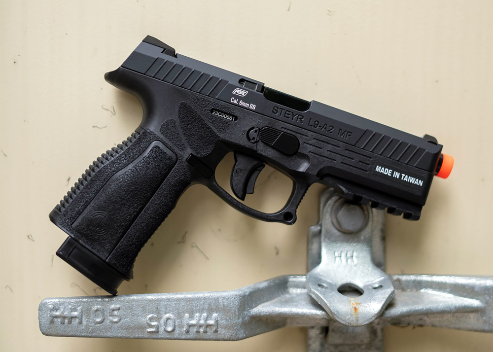 Asg Steyr L9 A2 Gas Blowback Pistol At Amped Airsoft Popular Airsoft