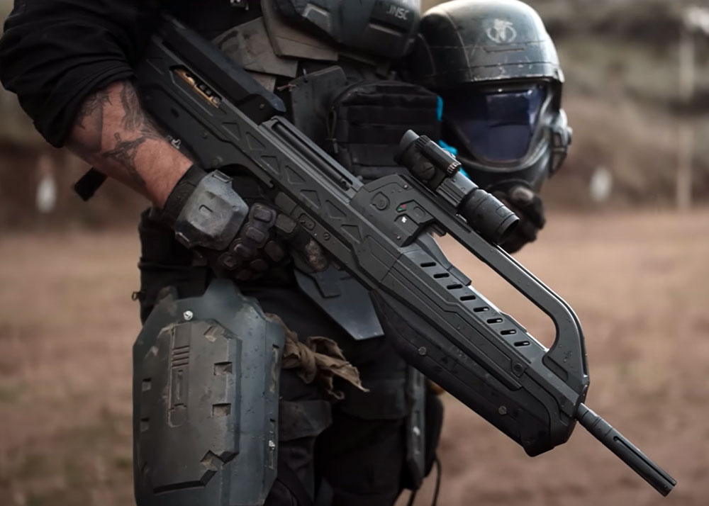 A Real Steel Version Of The Halo UNSC BR55 Battle Rifle Just Became A ...
