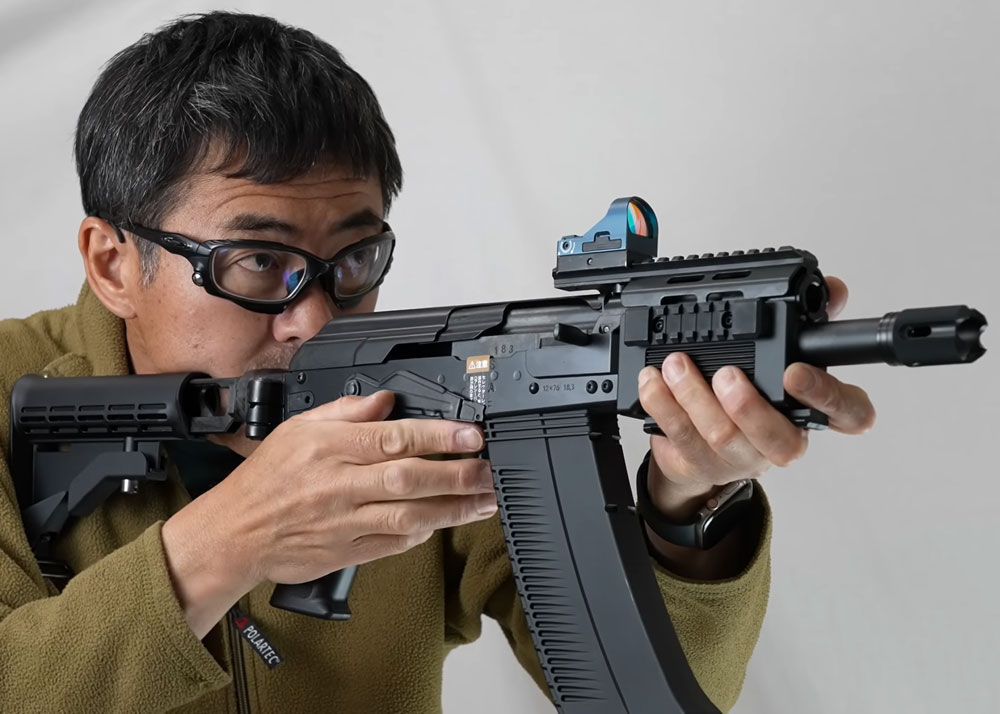 Mach Sakai With The Tokyo Marui SAIGA-12 SBS GBB Shotgun | Popular Airsoft: Welcome To The ...
