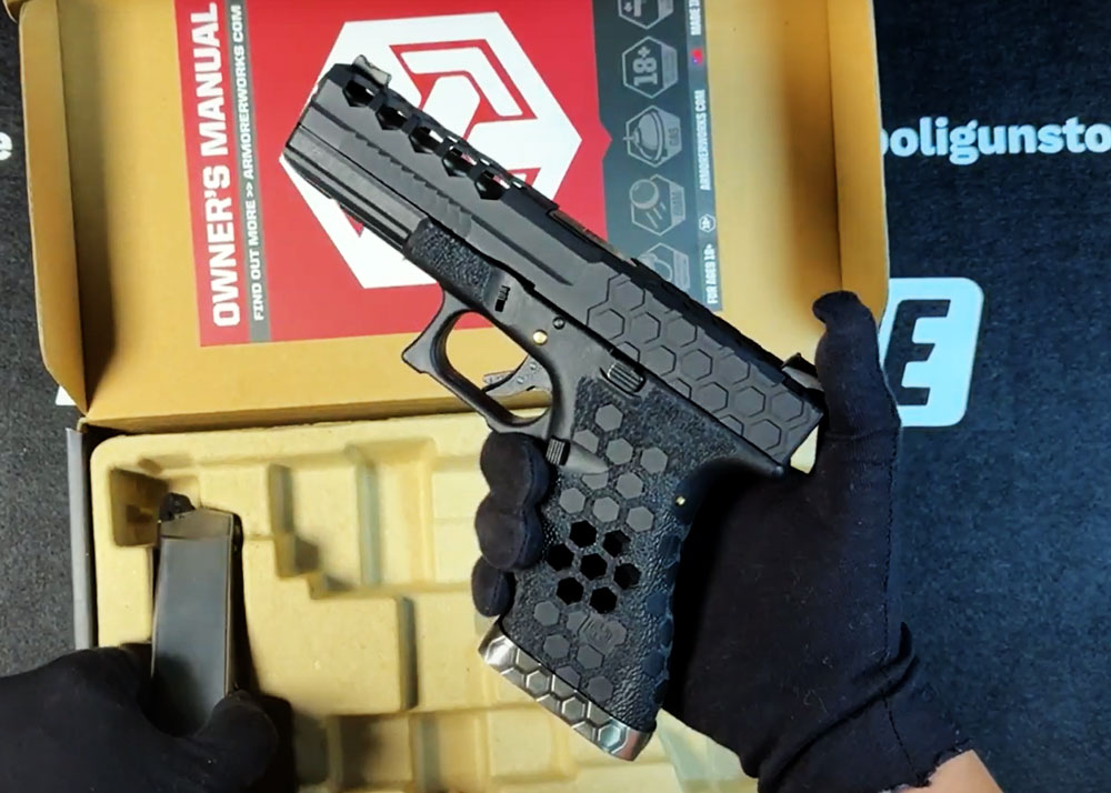 AW Custom Hex-Cut AW-VX0101 Black GBB Pistol | Popular Airsoft: Welcome ...