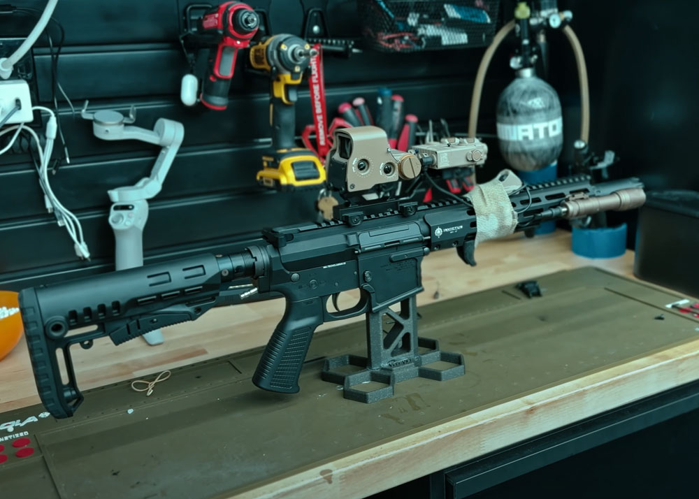 Airsoftjunkiez Custom EF MG4 HPA Light Machine Gun | Popular Airsoft ...