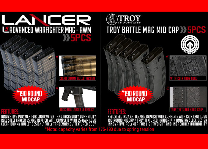 Lancer L5 & Troy Battle Mag Midcaps Released | Popular Airsoft: Welcome ...