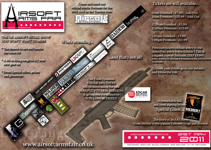 Airsoft Arms Fair May 2011 Poster | Popular Airsoft: Welcome To The ...