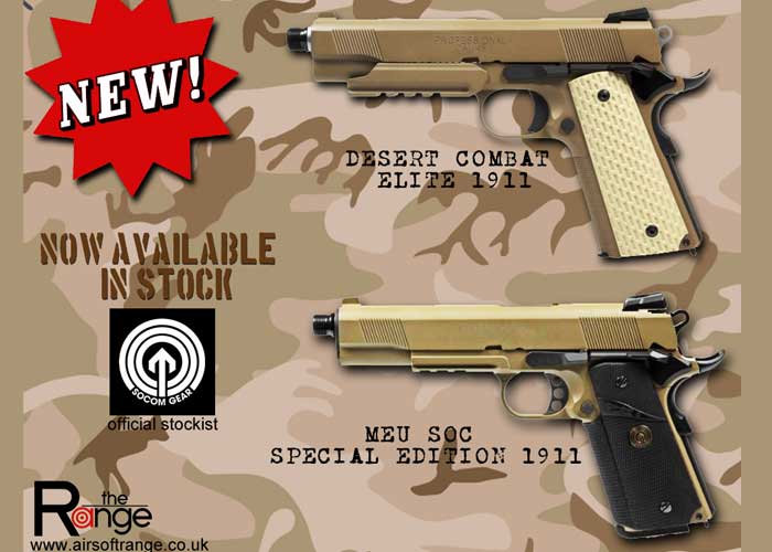 Desert Tan GBB Pistols At The Range | Popular Airsoft: Welcome To The ...