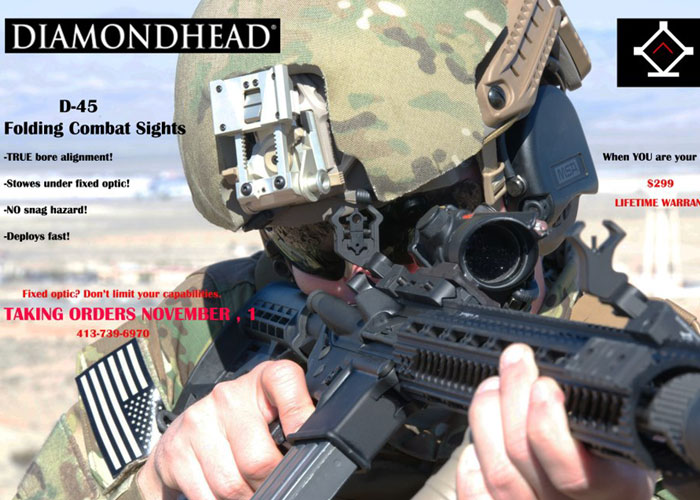 Diamondhead D-45 Combat Folding Sights | Popular Airsoft: Welcome To ...