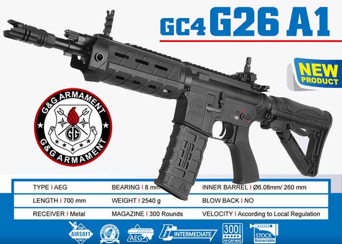 G&G GC4 G26 A1 AEG Released | Popular Airsoft: Welcome To The Airsoft World