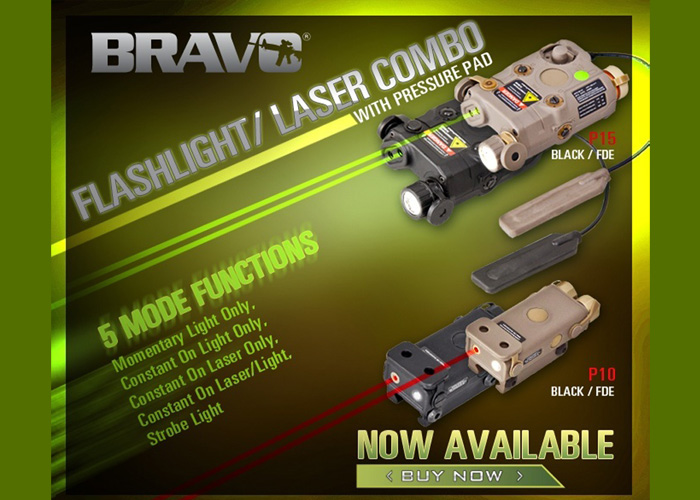 Jag Precision: Bravo Flashlight/Laser Combo | Popular Airsoft: Welcome ...